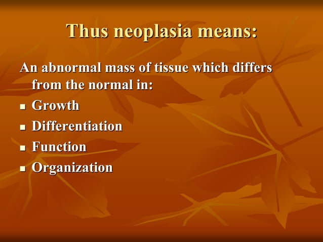 NEOPLASIA: TUMOR NOMENCLATURE | PPT | Cancer | Diseases and Conditions