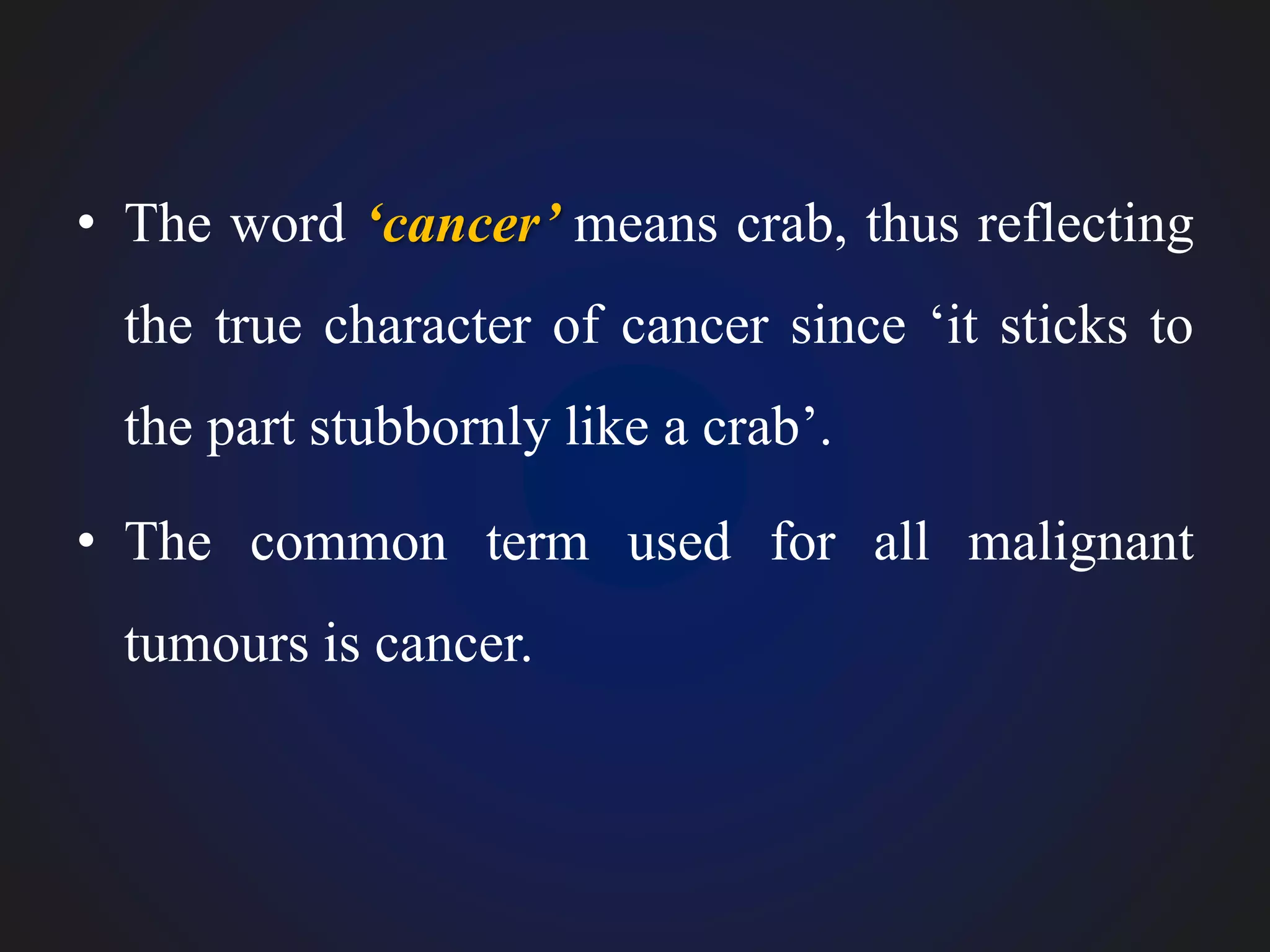 neoplasia introduction, nomenclature, classification of tumours | PPTX