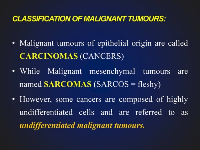 neoplasia introduction, nomenclature, classification of tumours | PPTX