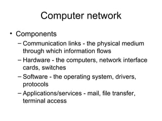 1 Network Intro | PPT | Computer Networking | Computing