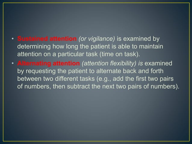 HIGHER MENTAL FUNCTIONS ASSESSMENT | PPTX | Brain and Nervous System Disorders | Diseases and ...