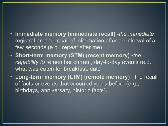 HIGHER MENTAL FUNCTIONS ASSESSMENT | PPTX | Brain and Nervous System ...