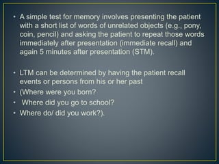 HIGHER MENTAL FUNCTIONS ASSESSMENT | PPTX