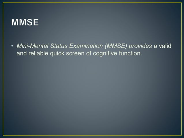 HIGHER MENTAL FUNCTIONS ASSESSMENT | PPTX | Brain and Nervous System ...