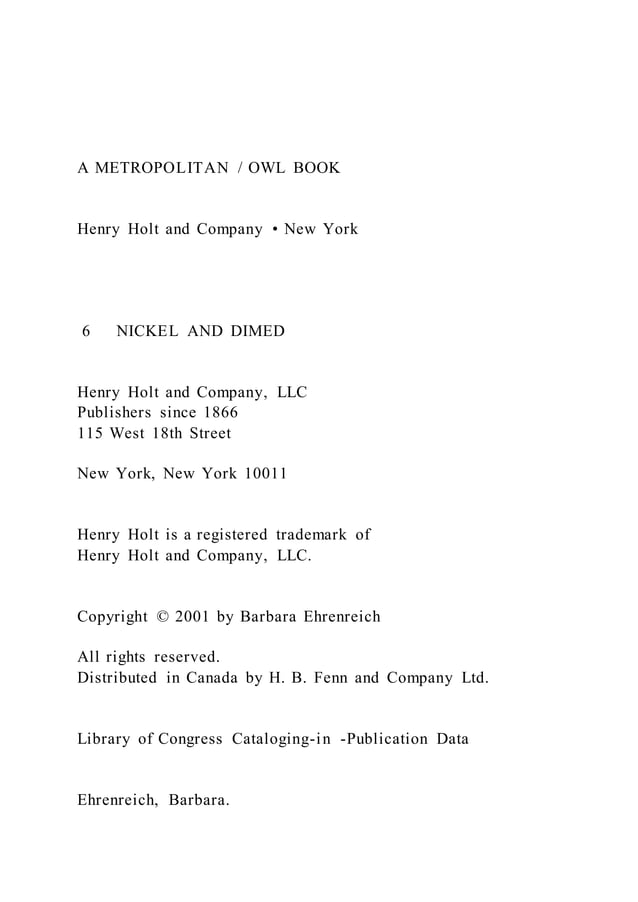 1 NICKEL AND DIMED | DOCX