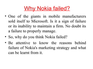 Nokia and it's downfall | PPT