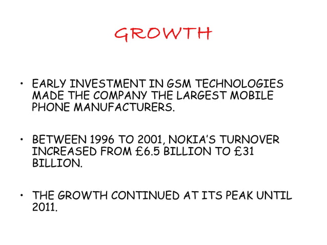 Nokia and it's downfall | PPT