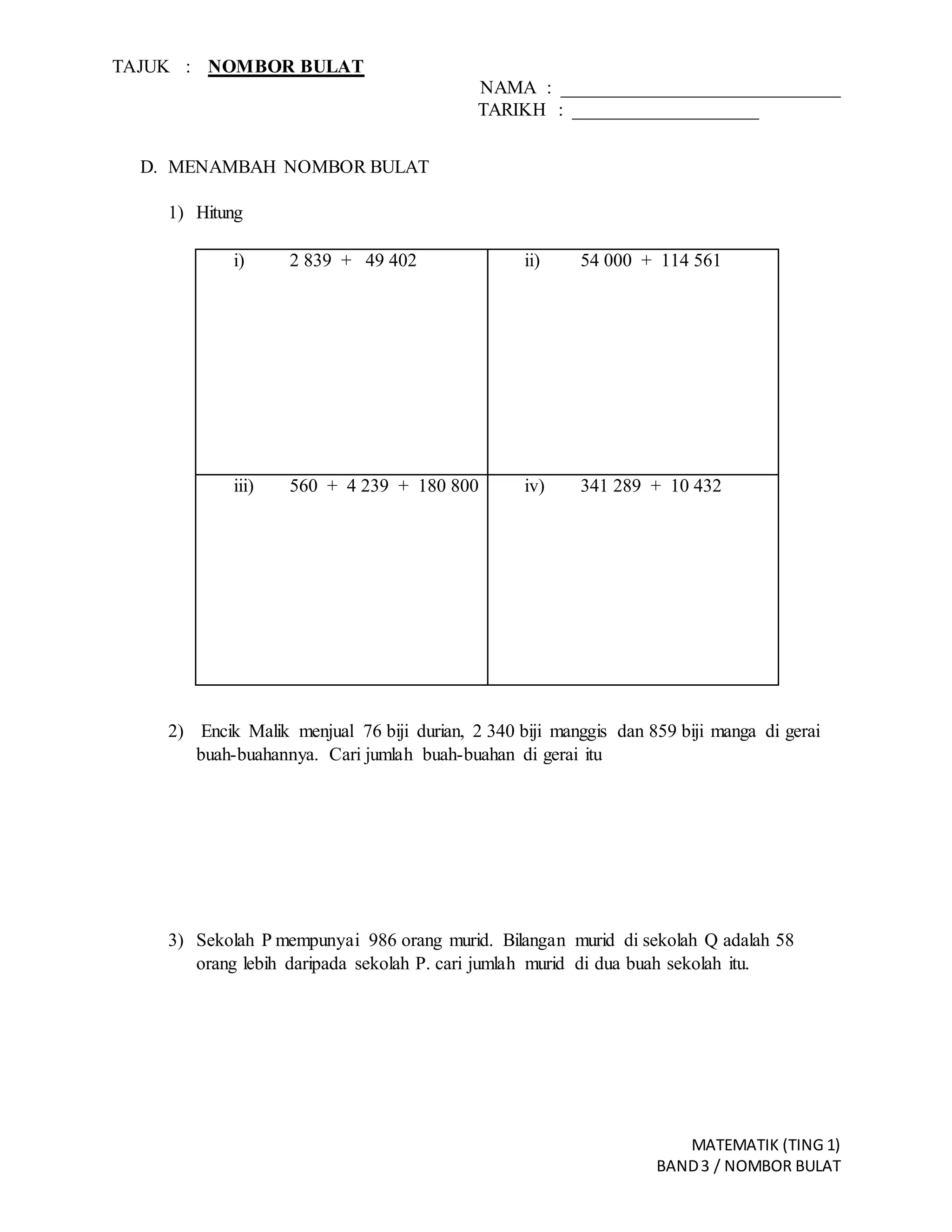nombor bulat | DOCX