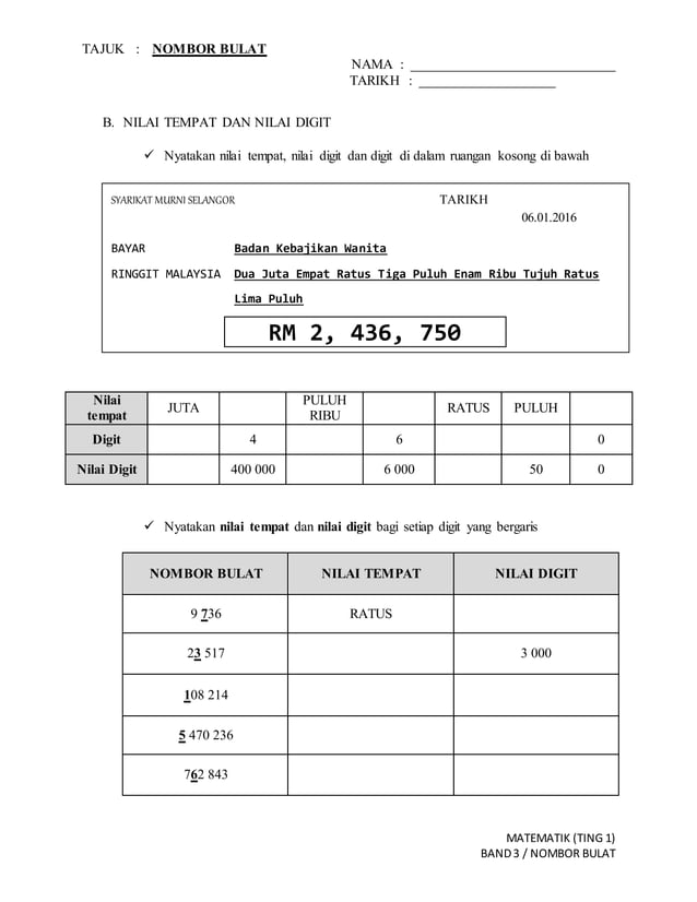 nombor bulat | DOCX