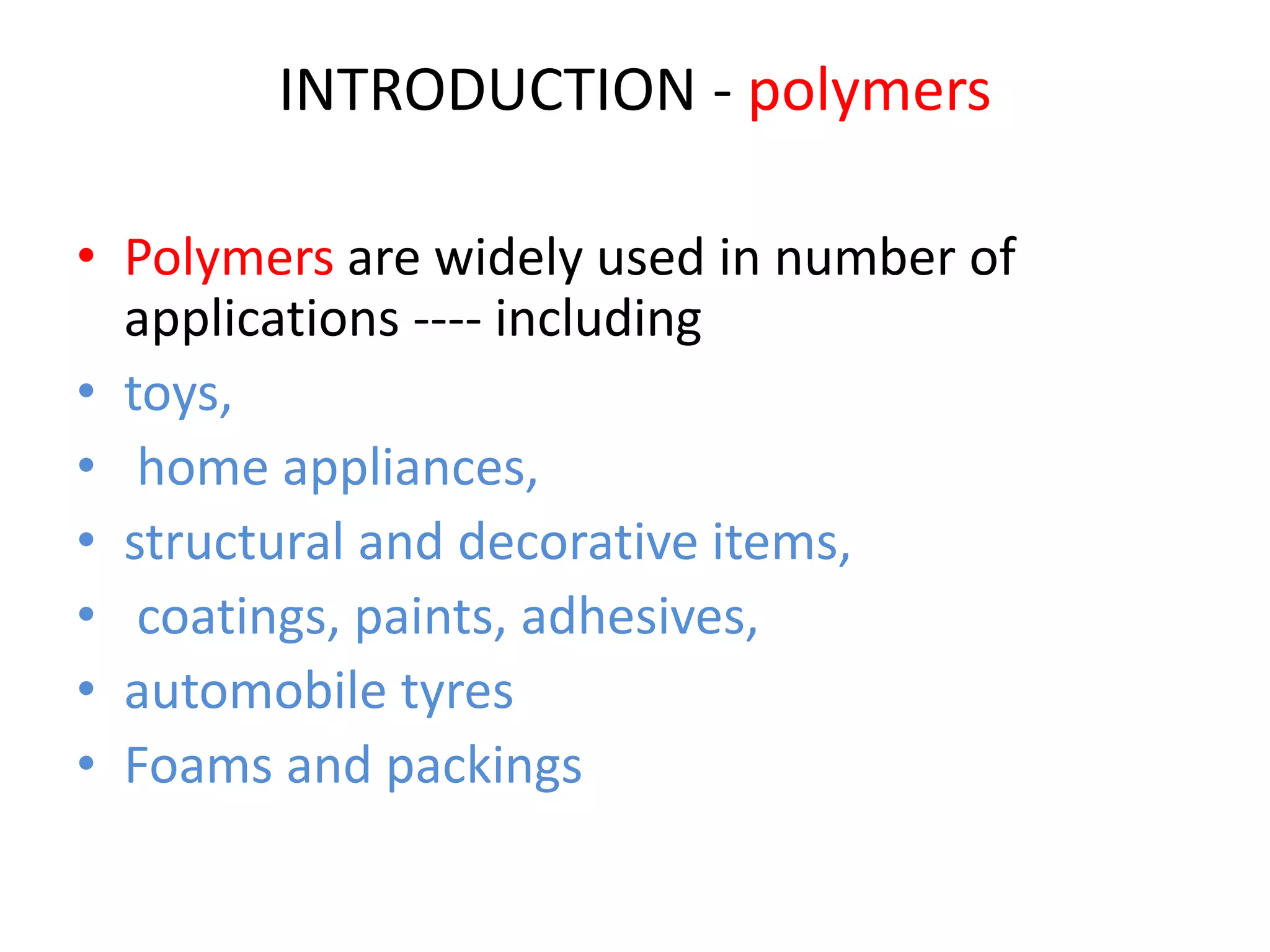 EM-UNIT III - non metallic materials --- polymers | PPT