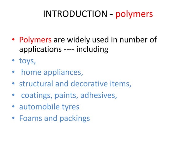 Non metallic materials --- polymers | PPTX | Chemistry | Science