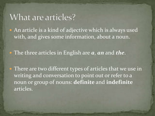 1 nouns and articles | PPTX
