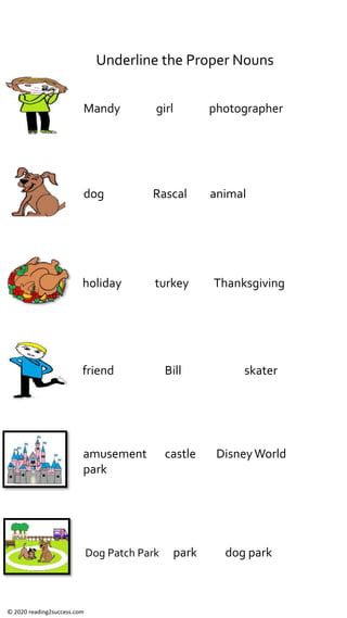 Common and Proper Noun Examples and Activities | PPTX