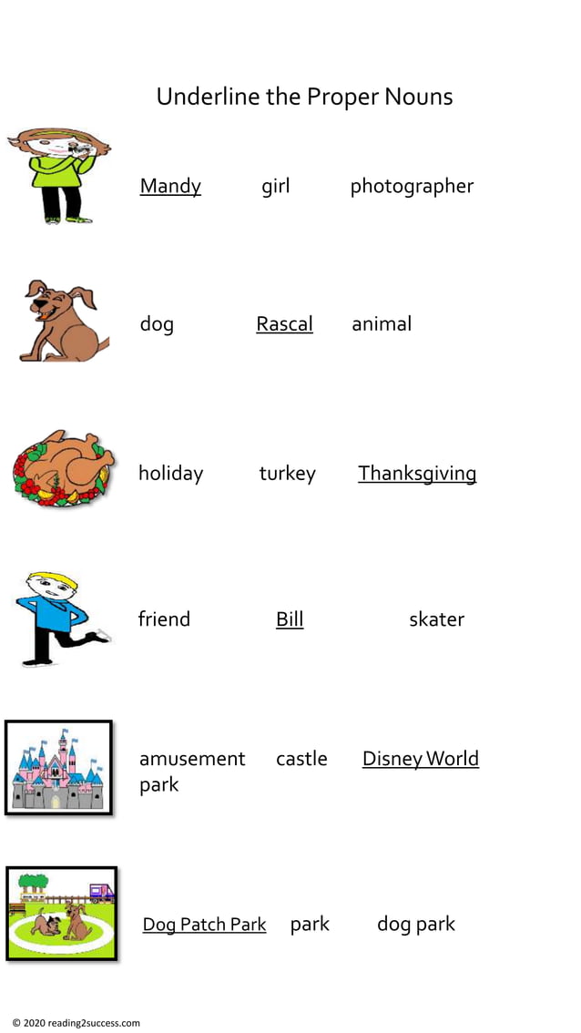 Common And Proper Noun Examples And Activities Common And Proper Noun Examples And Activities