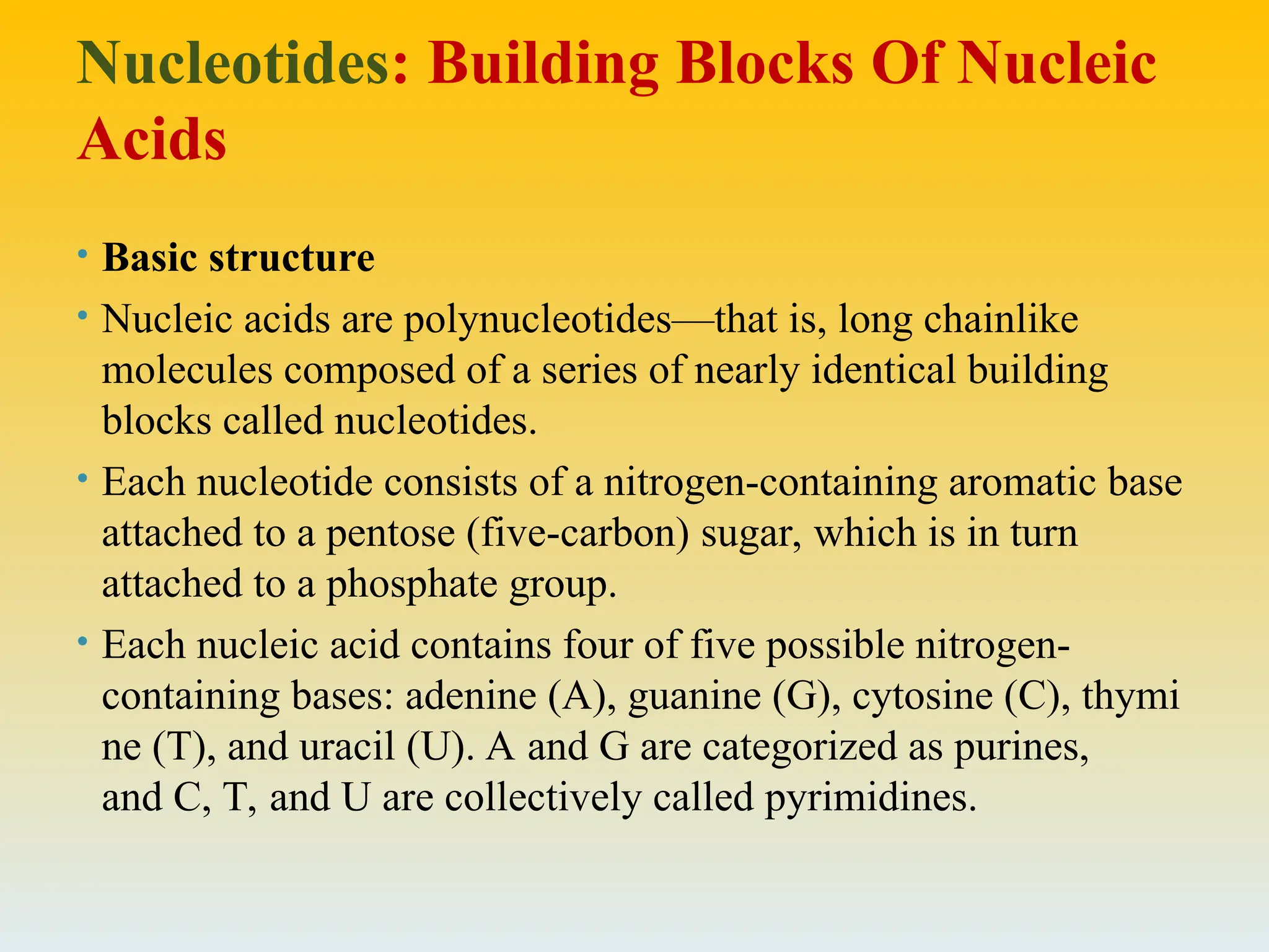 1 Nucleic Acid An Overview cc_d0fb0ba6c06cc8f57ce5f5455fa9a7e0.ppt