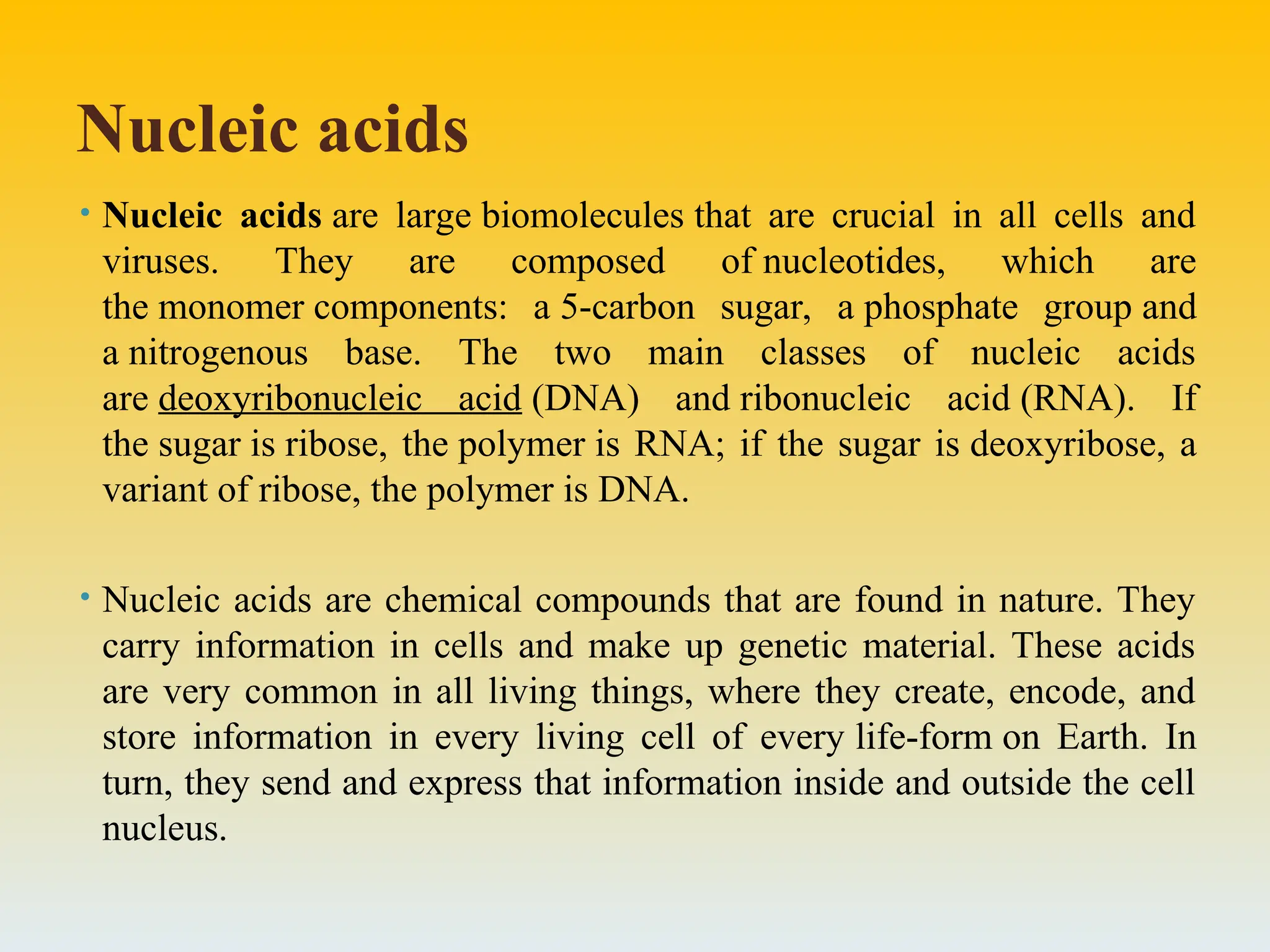 1 Nucleic Acid An Overview cc_d0fb0ba6c06cc8f57ce5f5455fa9a7e0.ppt