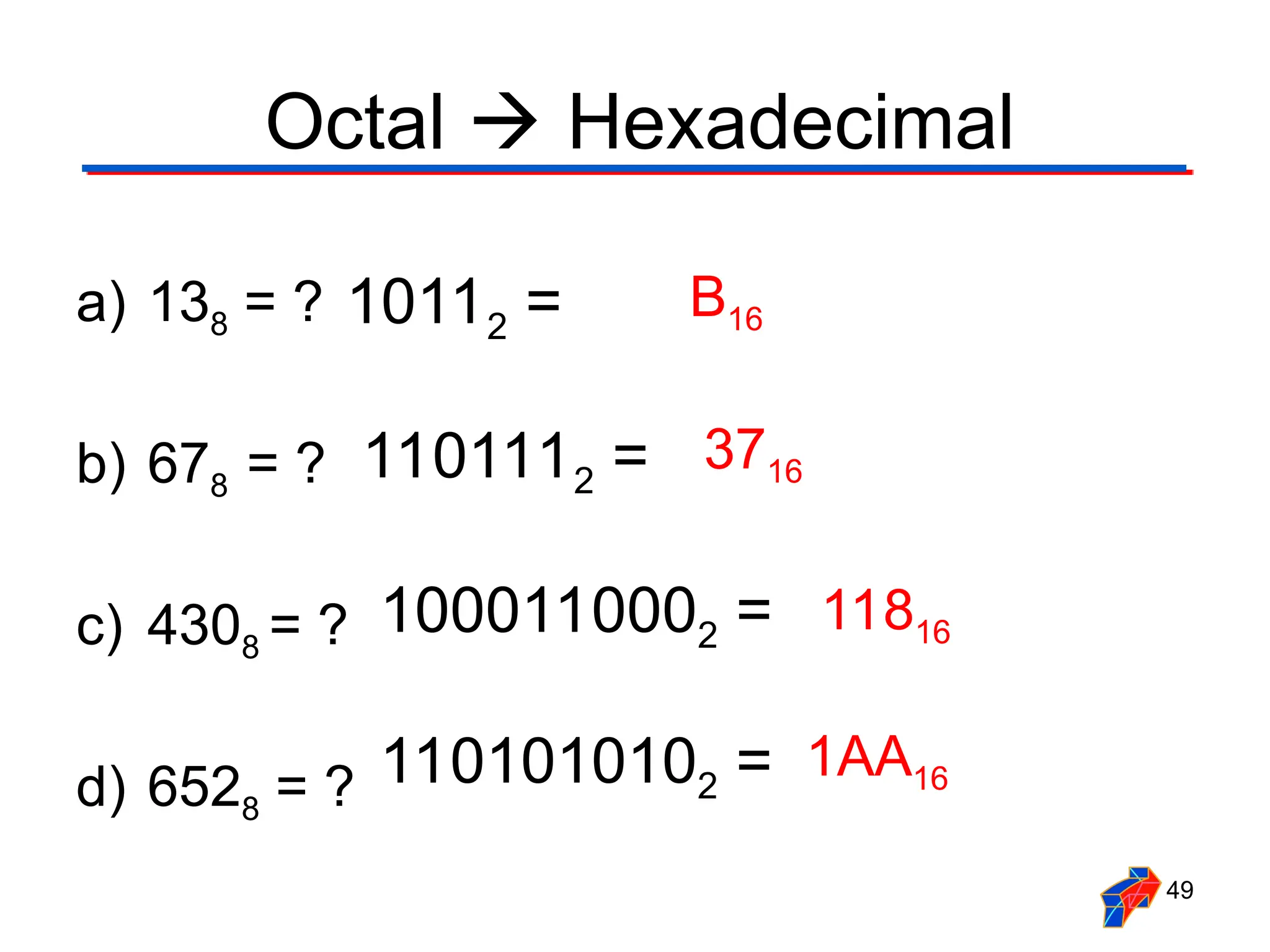 Number System- binary octal hexadecimal numbers | PPT