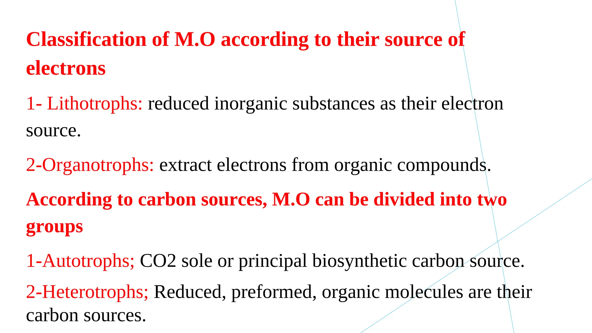 Nutritional classification of microorganisms | PDF