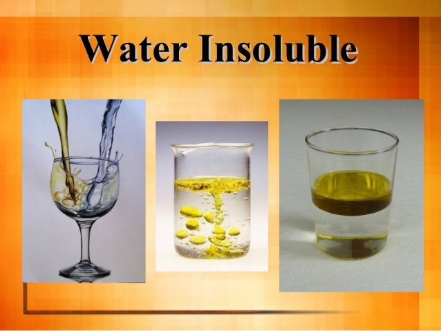 Substances Soluble In Water