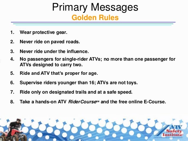 Atv Safety Certificate