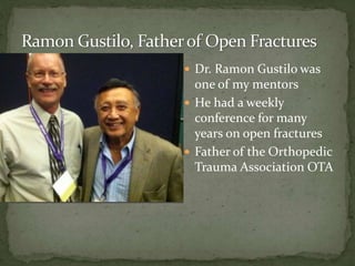 1 of 2, Debr of open tibia.pptx | Death, Injury, or Military Conflict | Sensitive Topics