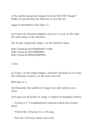 1 of 6 LAB 5 IMAGE FILTERING ECE180 Introduction to.docx