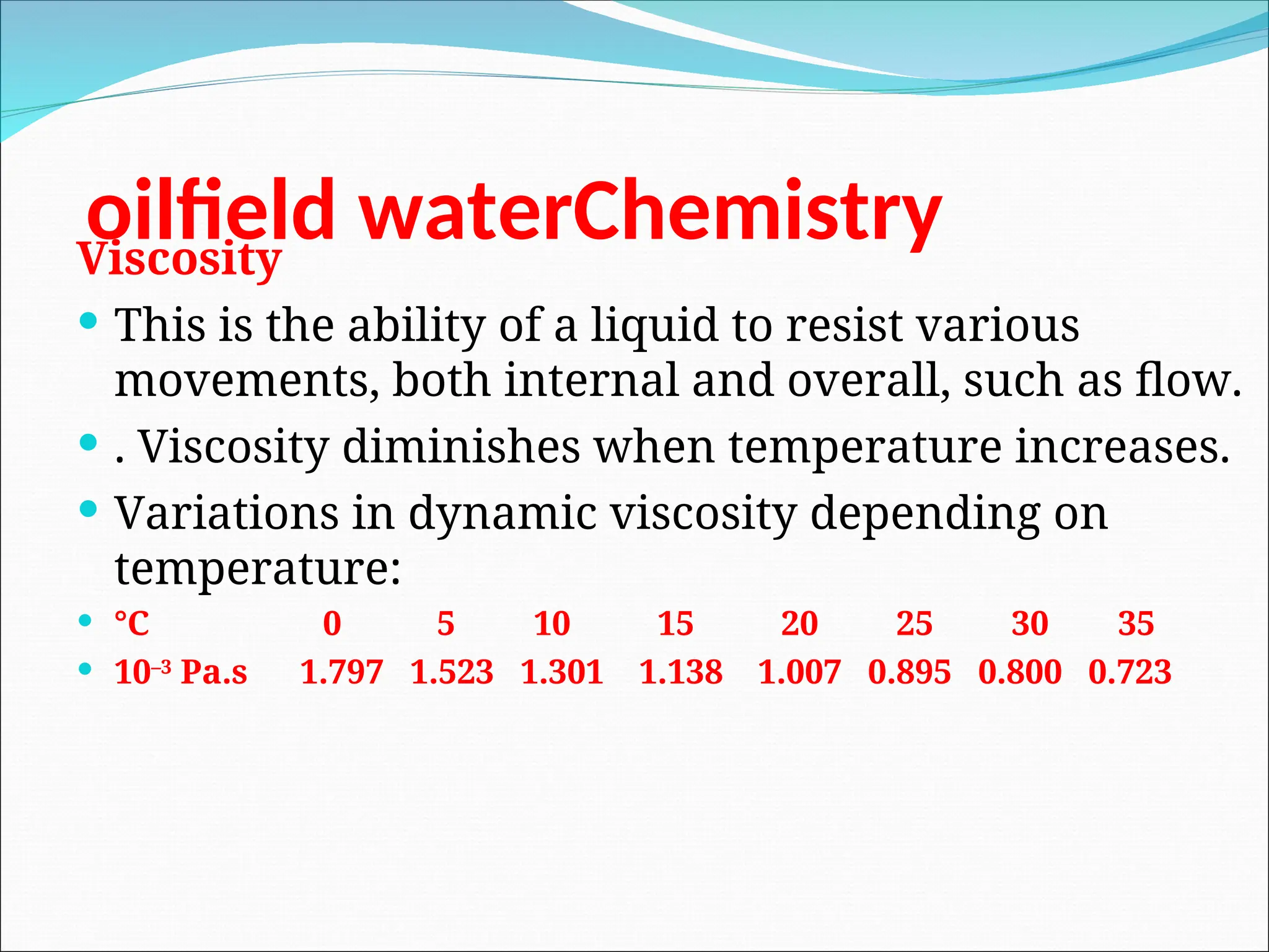 1Oil field Water chemistry & analysis.ppt