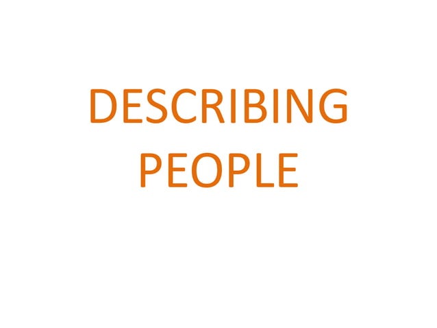 describing people.ppt
