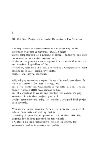 1 OL 325 Final Project Case Study Designing a Pay S | DOCX