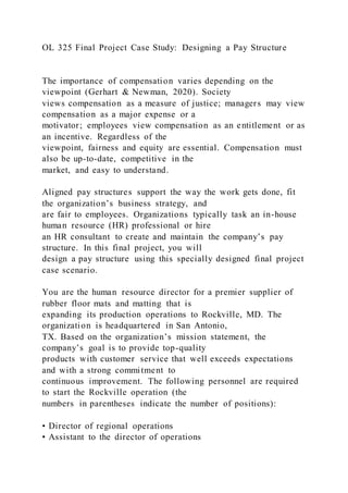 1 OL 325 Milestone Two Guidelines and Rubric Over | DOCX