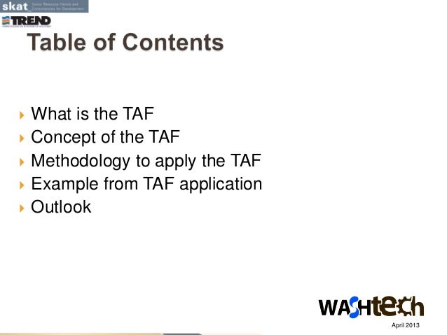 Technology Applicability Framework (TAF) – a tool for scaling up and