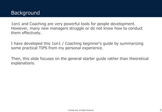 1on1 / Coaching Guide for New Managers | PPT | Free Download