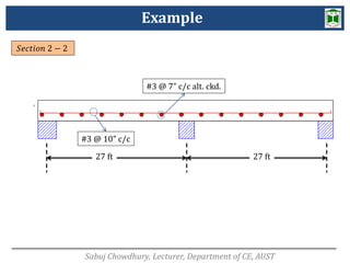 One way slab design by Sabuj Chowdhury, Lecturer, Department of CIvil ...