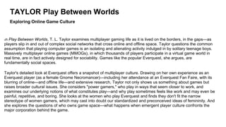 Lesson 1 online gaming culture | PPTX | Video Game Genres | Video Gaming