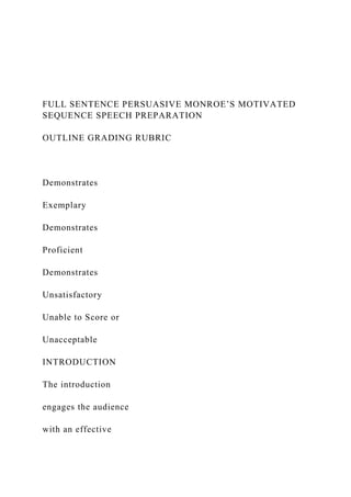 1 Online Monroe’s Motivated Sequence Persuasive Speech .docx | Musicals ...