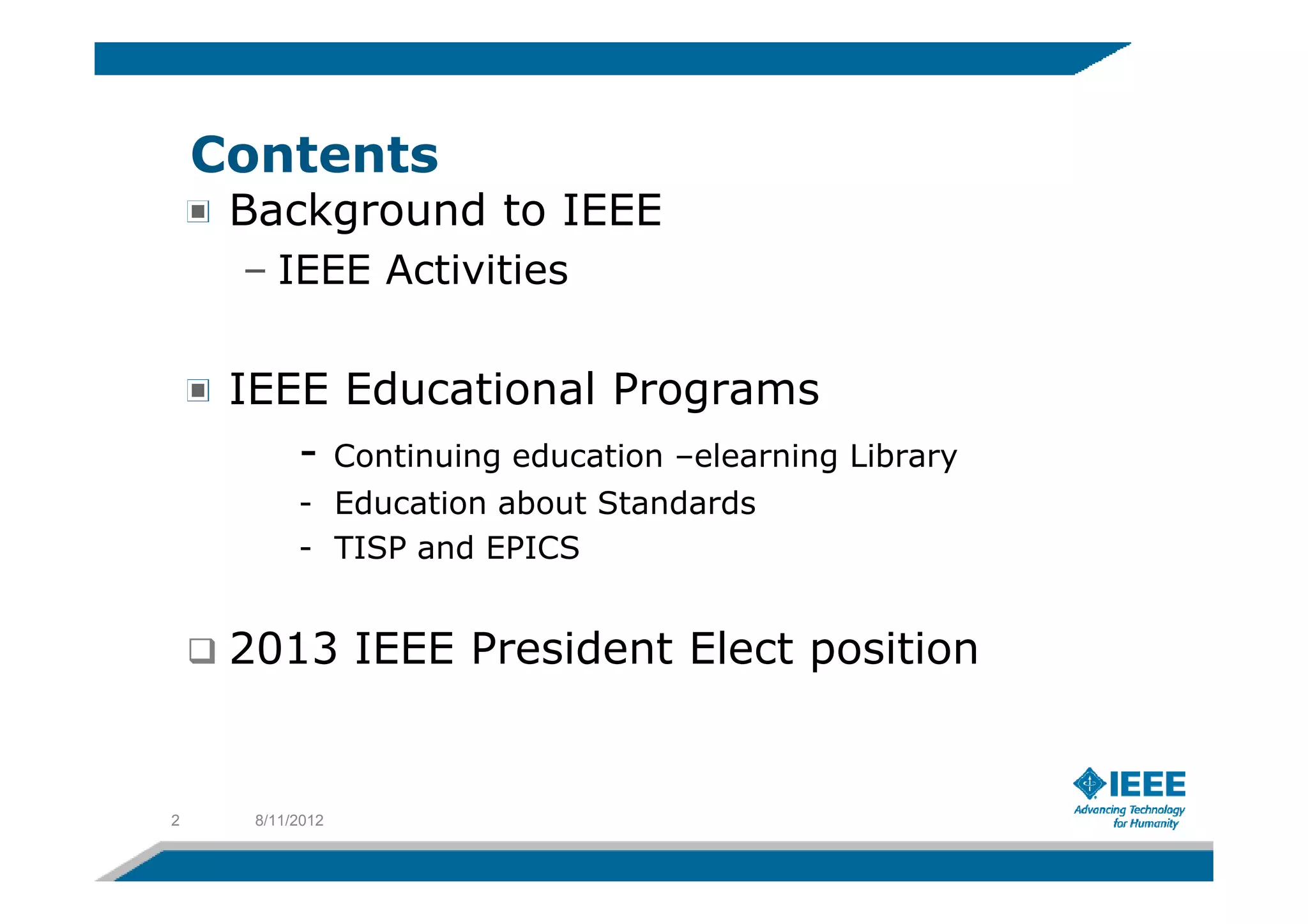 IEEE Background presentation | PDF