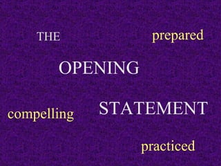 1. Opening Statement Pp | PPT