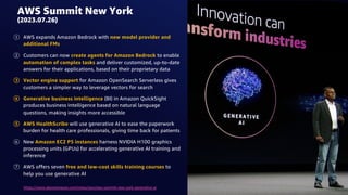 [금융사를 위한 AWS Generative AI Day 2023] 1_Opening_Updates on AWS GenAI ...