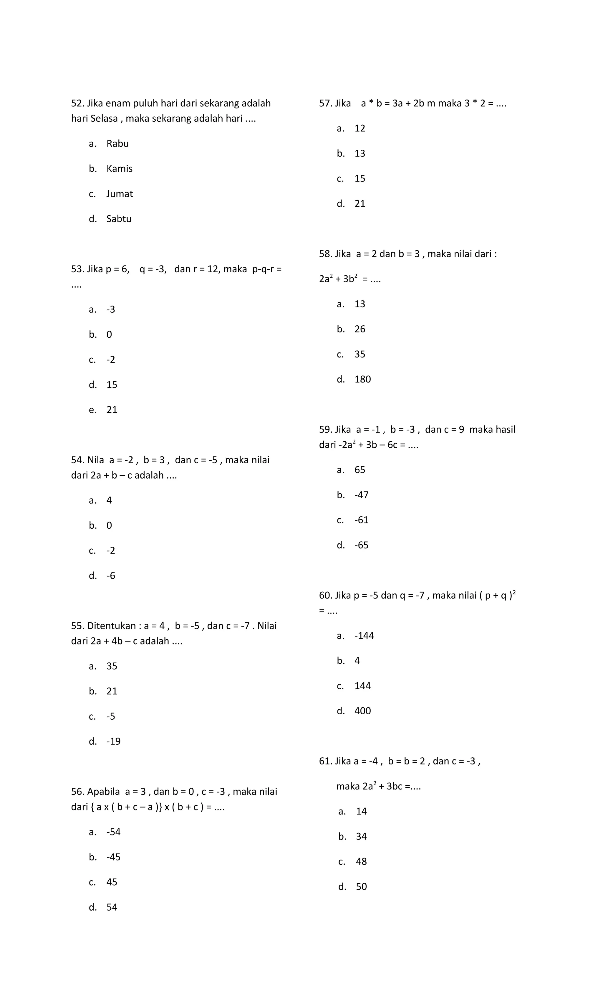 1 operasi bilangan bulat | PDF