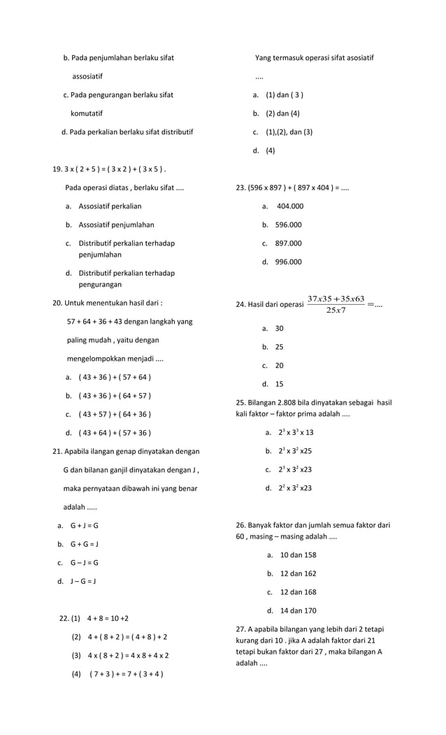 1 operasi bilangan bulat | PDF
