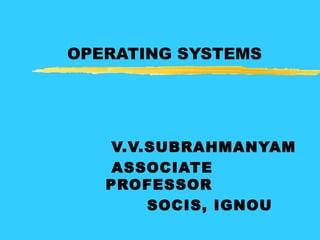 Operating Systems | PPT