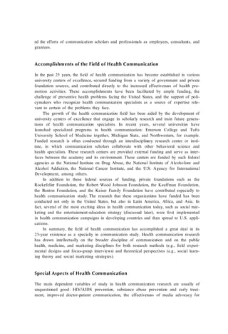 The Field of Health Communication (Up to Date Report).pdf