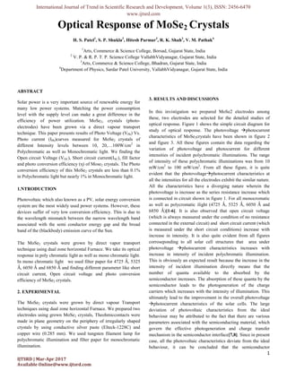 Optical Response of MoSe2 Crystals | PDF