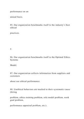 1 OPTIMAL ETHICS SYSTEM CHECK-UP A Risk Management .docx