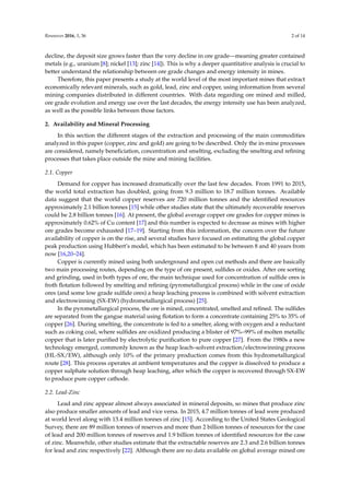 Decreasing Ore Grades in Global Metallic Mining? | PDF