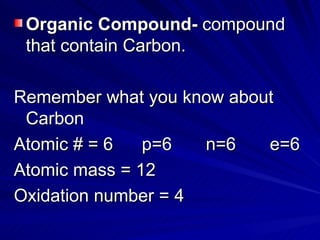 1 organic compounds | PPT
