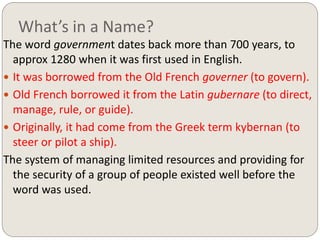 1 origins of government | PPTX