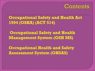 1 osh act & osh ms | PPT
