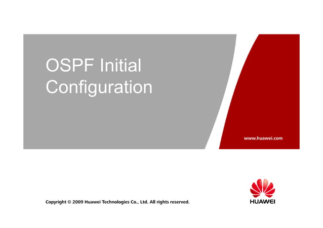 ospf initial configuration | PPT