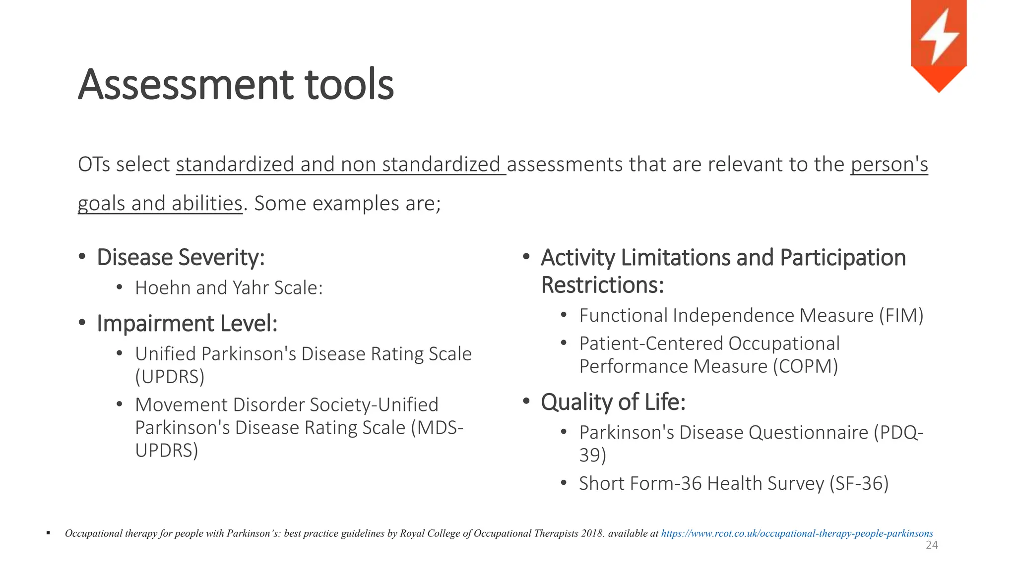Occupational Therapy Management for Parkinson's Disease - Webinar 2024 ...